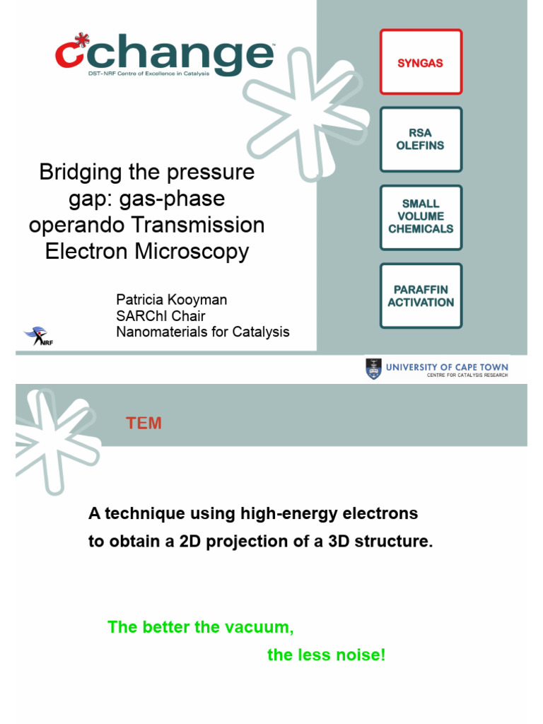 Patricia J. Kooyman Operando Gas-Phase TEM | PDF | Catalysis ...