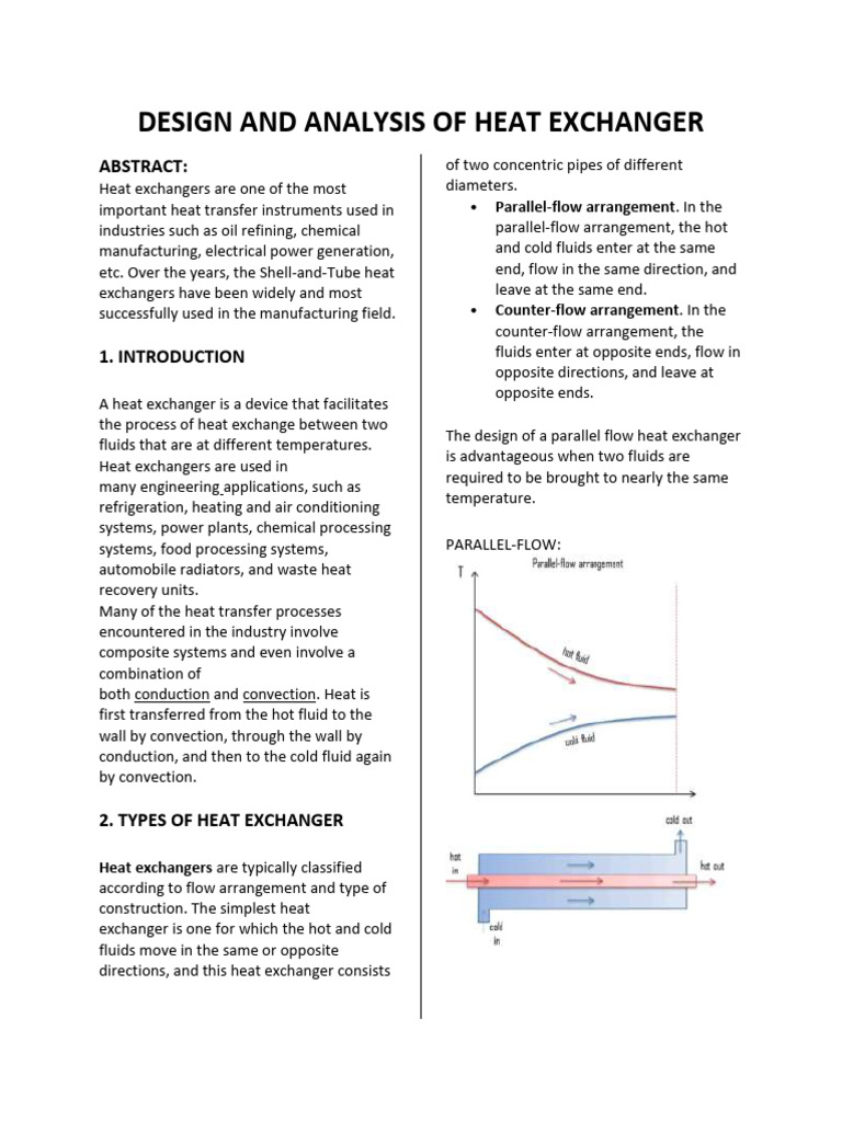 Design and Analysis of Shell and Tube Heat Exchanger | Download Free ...