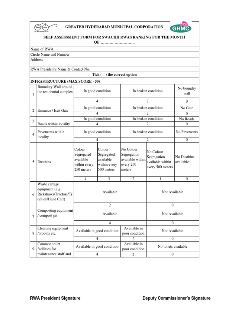 RWA Form | PDF | Compost | Sewerage