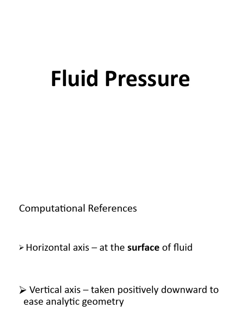 13 14 Fluid Pressure. Work | PDF