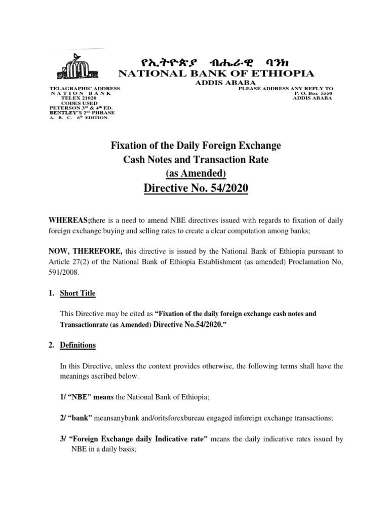 Daily Foreign Exchange Rate Directive | PDF | Foreign Exchange Market ...