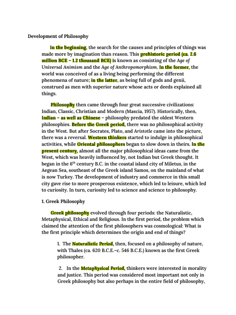 B Development of Philosophy | PDF | Empiricism | Reason