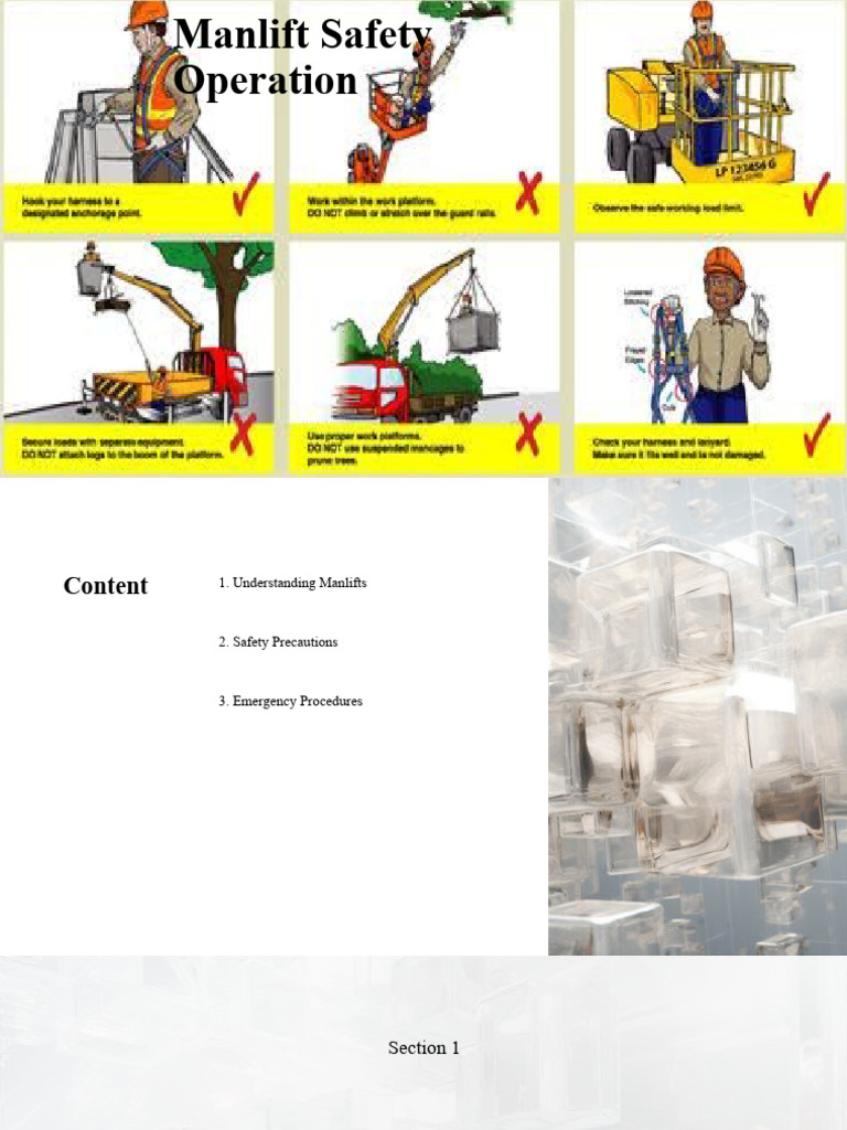 Manlift Safety Operation | PDF | Safety | Emergency