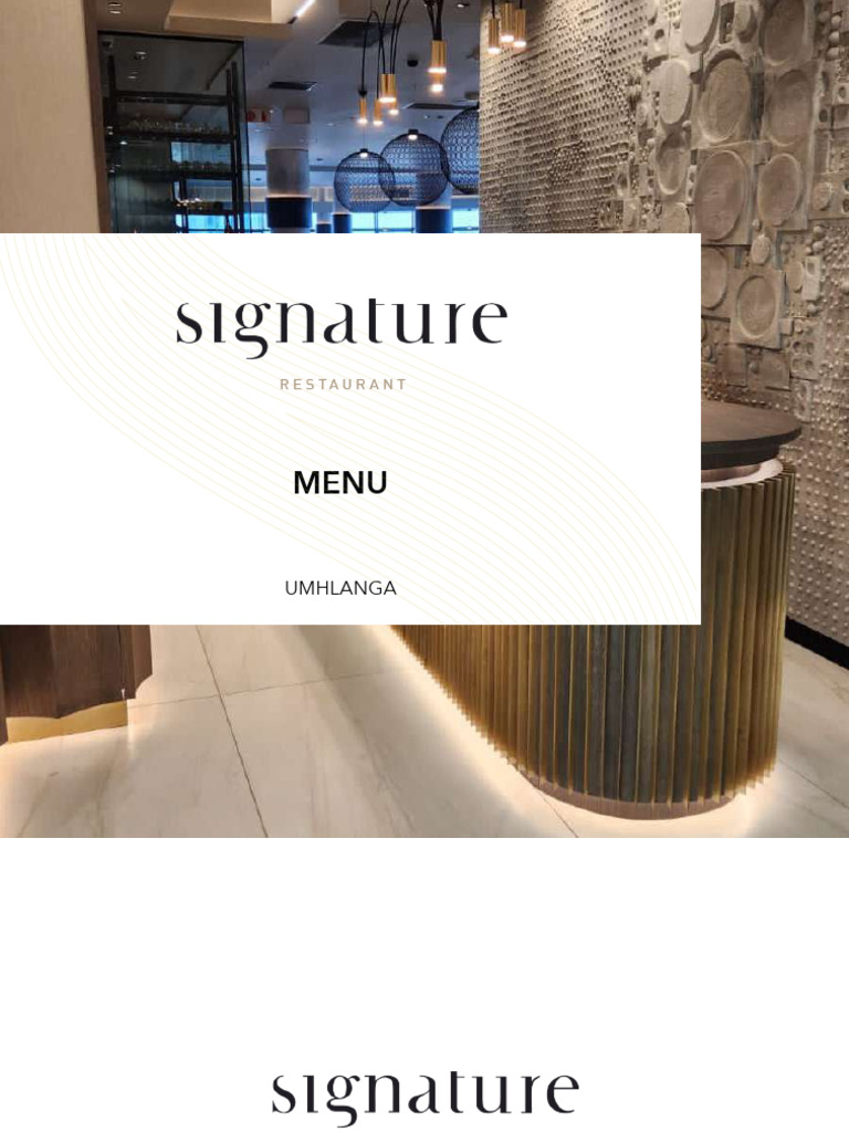 Signature Food Menu - Web - Compressed | PDF | Sushi | Pickling