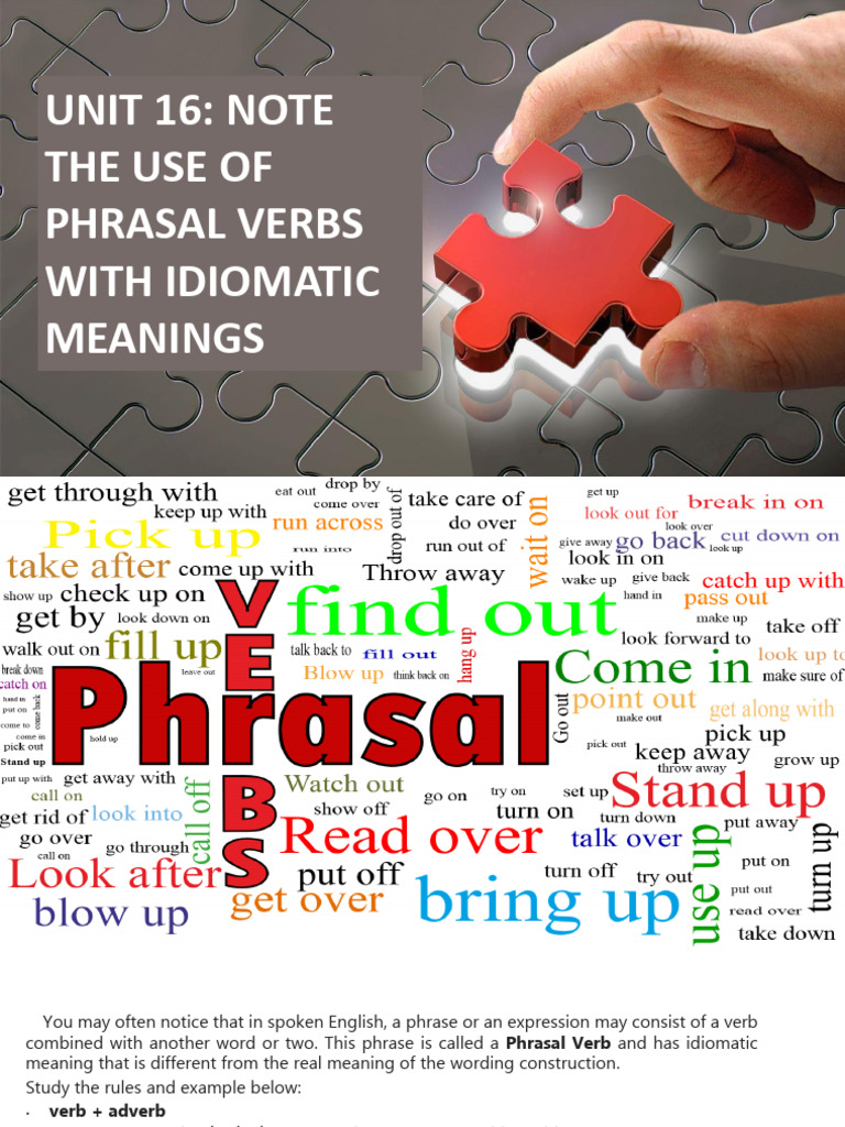 Unit 16 Phrasal Verbs | PDF | Idiom | Verb
