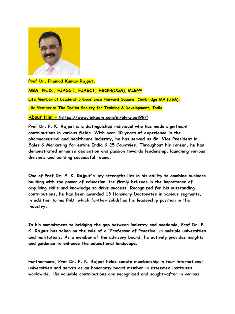 Leadership Insights by Dr. Rajput | PDF | Career & Growth | Business