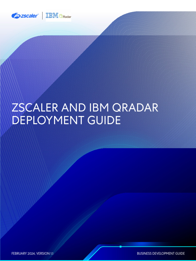 Zscaler IBM QRadar Deployment Guide FINAL | PDF | Cloud Computing ...