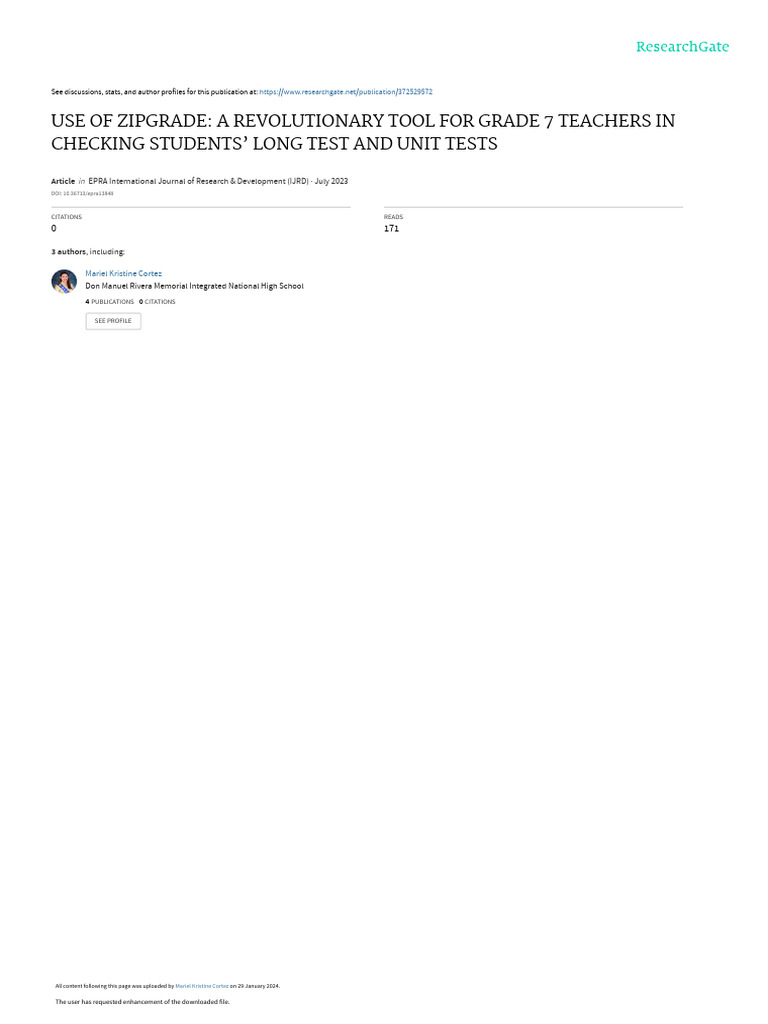 Useof Zipgrade | PDF | Educational Assessment | Learning
