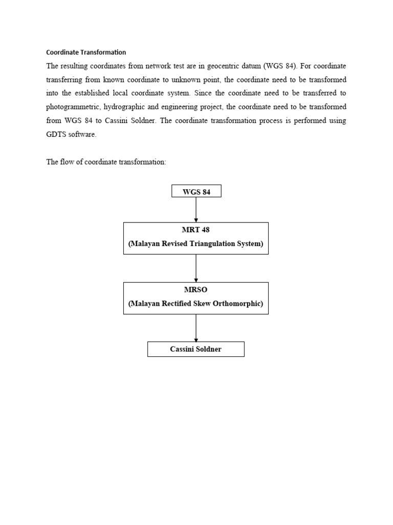 Coordinate Transformation DGTS | PDF | Latitude | Navigation Coordinate Transformation DGTS | PDF | Latitude | Navigation