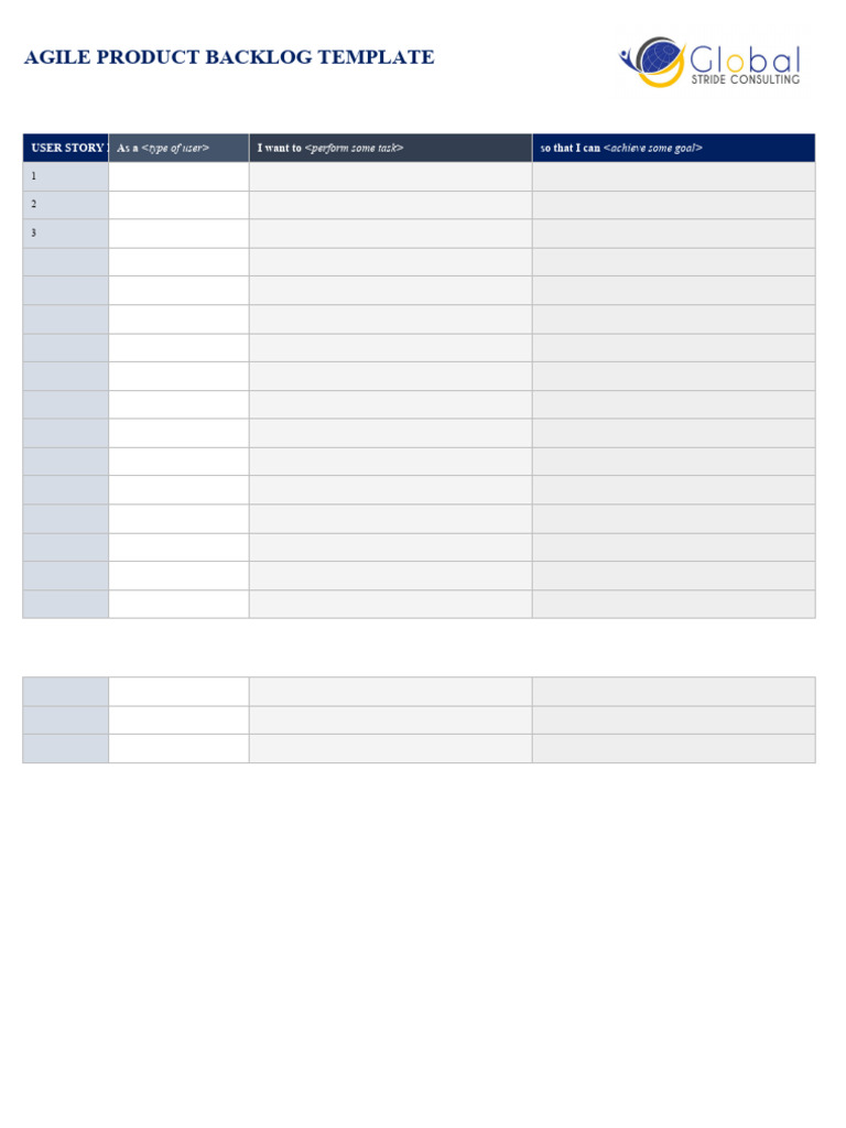 Product Backlog Template | PDF