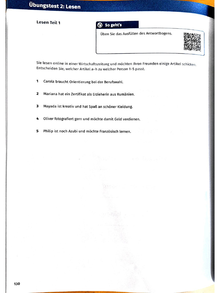 Prüfungstraining B2 Übungstest 2 Telc | PDF