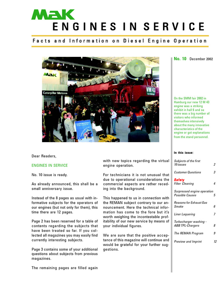Mak Engine Operation Insights | PDF | Turbine | Engines