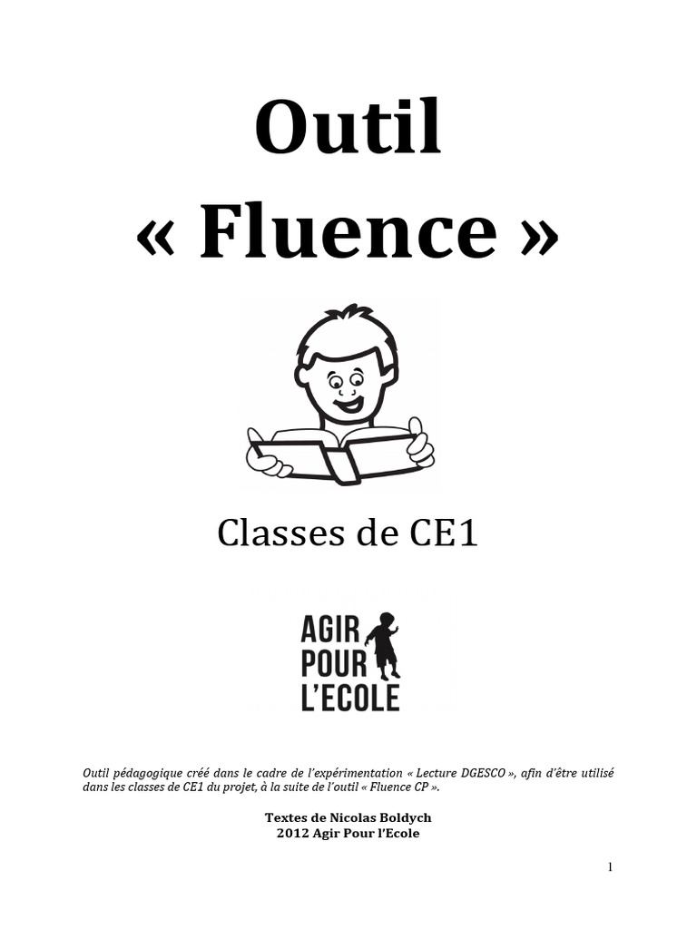 Outil de Fluence pour CE1 | PDF | Linguistique