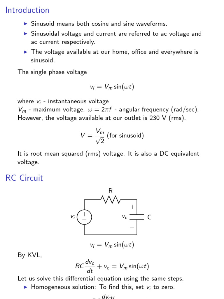 Sinusoidal Steady State Analysis | PDF | Electrical Impedance | Root ...