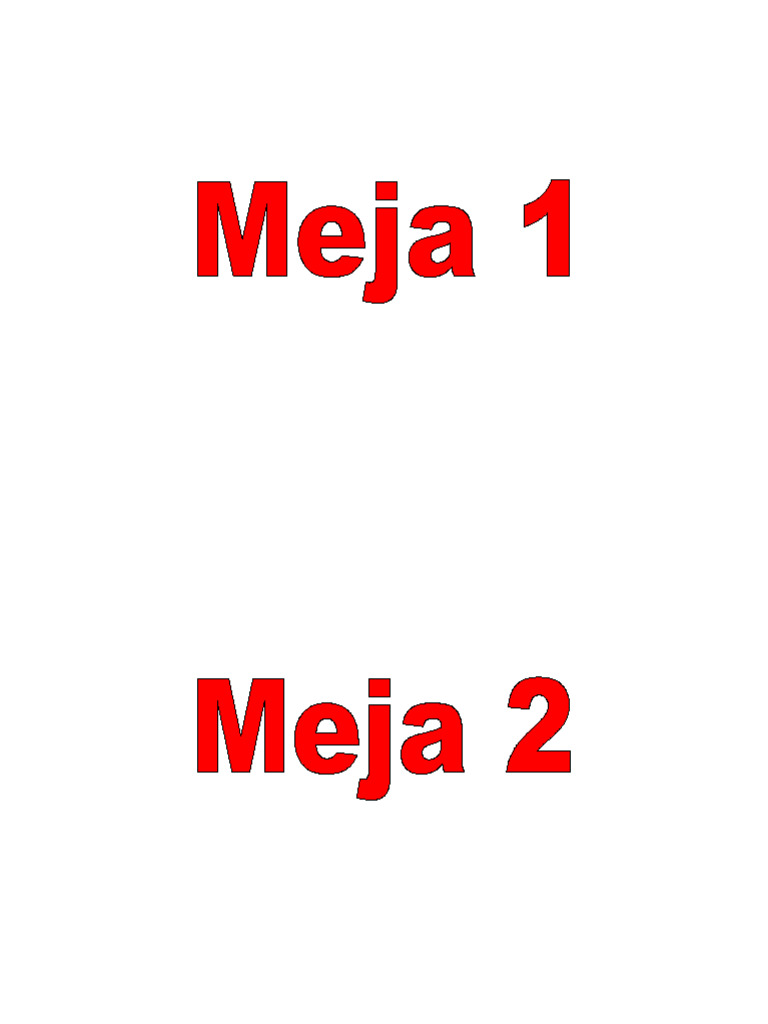 Meja 1 | PDF