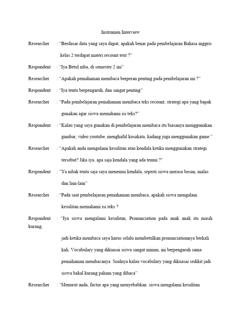 Interview MTS ASW | PDF | Karier & Perkembangan