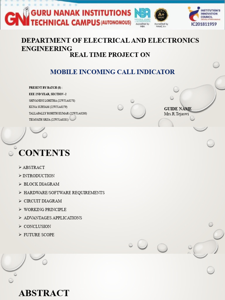 Mobile Incoming Call Indicator PDF | PDF | Electrical Network | Inductor