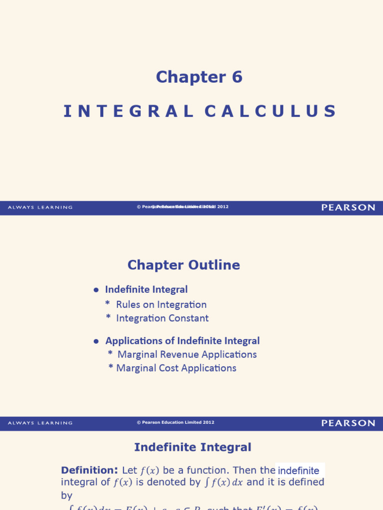 Math104 - Chapter 6 Integral Calculus New | PDF | Economic Surplus | Calculus