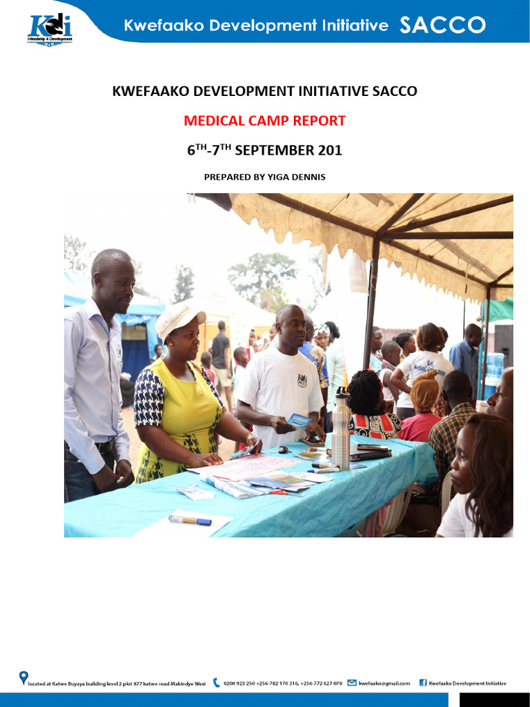 Kwefaako Development Initiative Saaco Kdi Medical Camp Report September ...