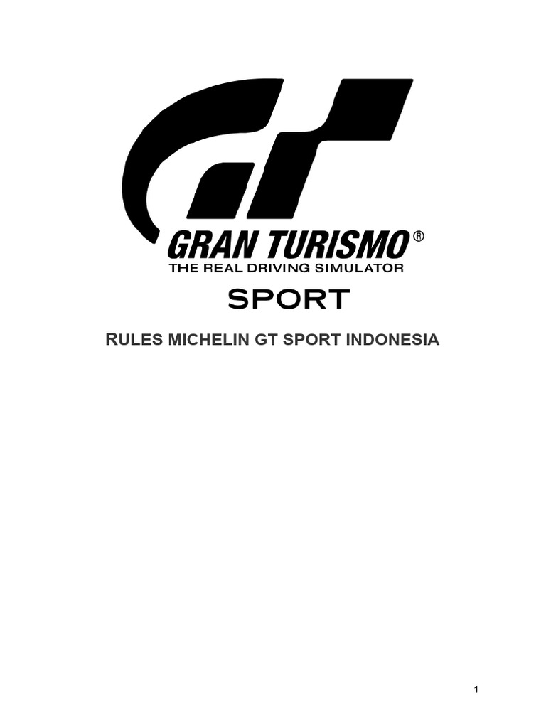 Rules Michelin GT Sport Indonesia Series 2021 1 | PDF