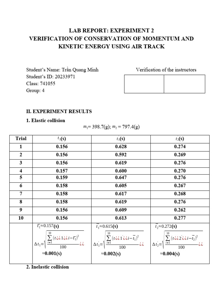 Exp 2 HT | PDF | Collision | Physical Sciences