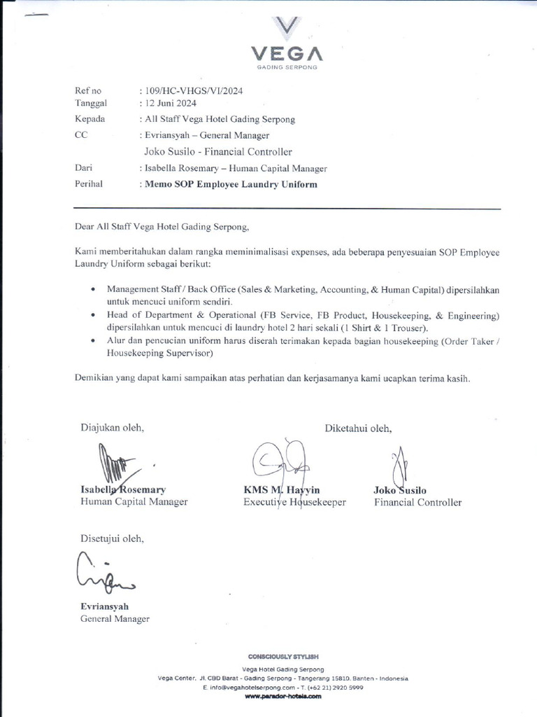 Manual Policy - Employee Laundry Uniform System | PDF