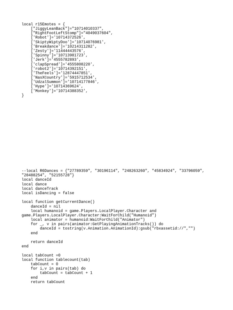 Free Roblox Emotes R15 | PDF | Computing