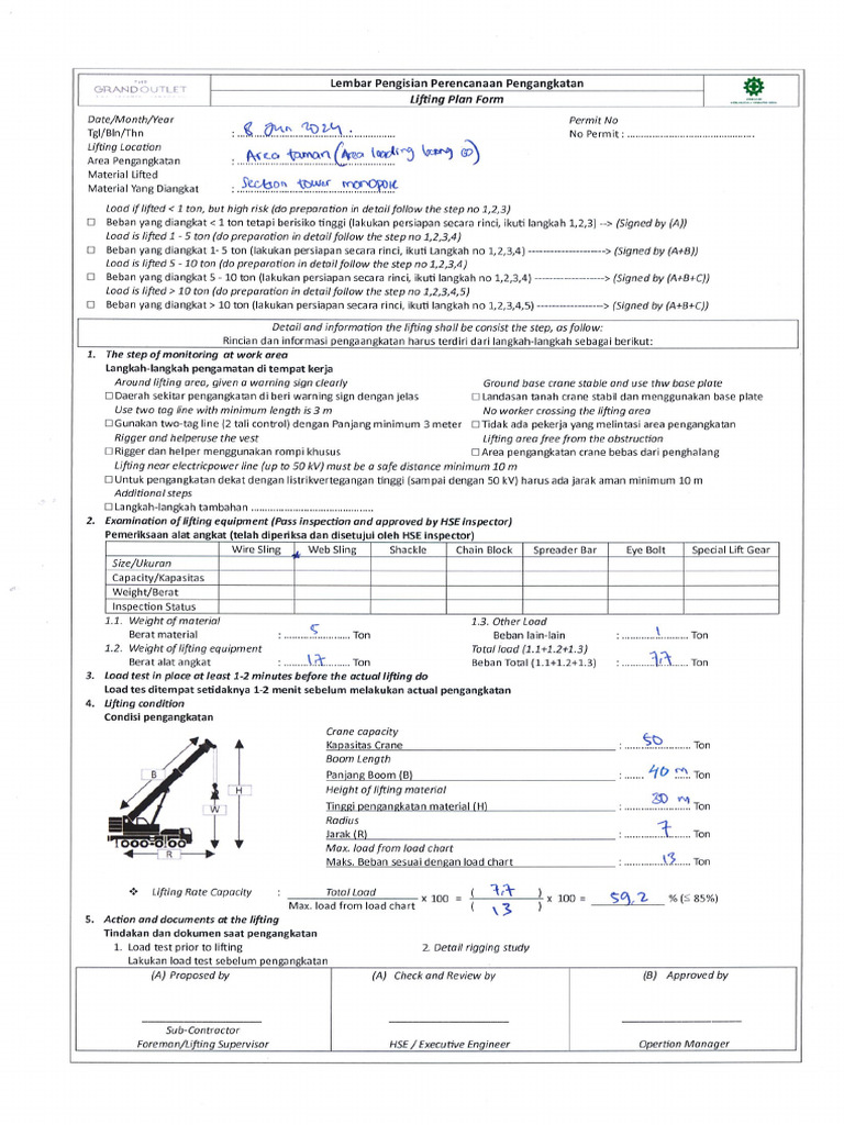Form Lift Plan | PDF