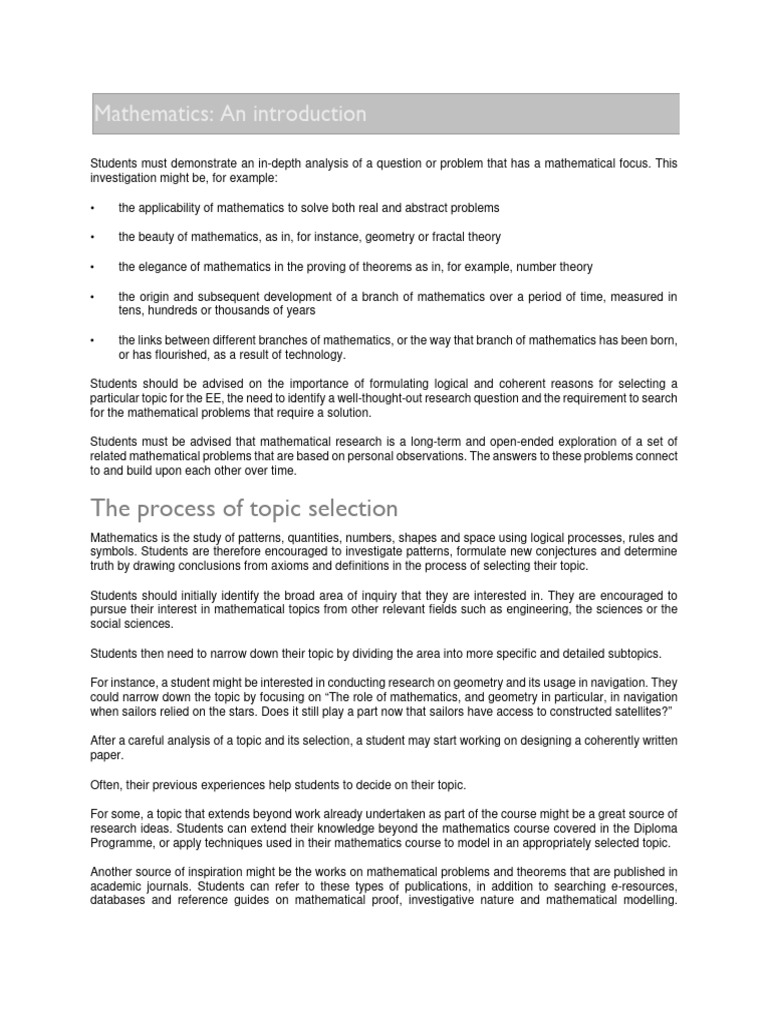 Introduction To Maths EE | PDF | Mathematics | Essays