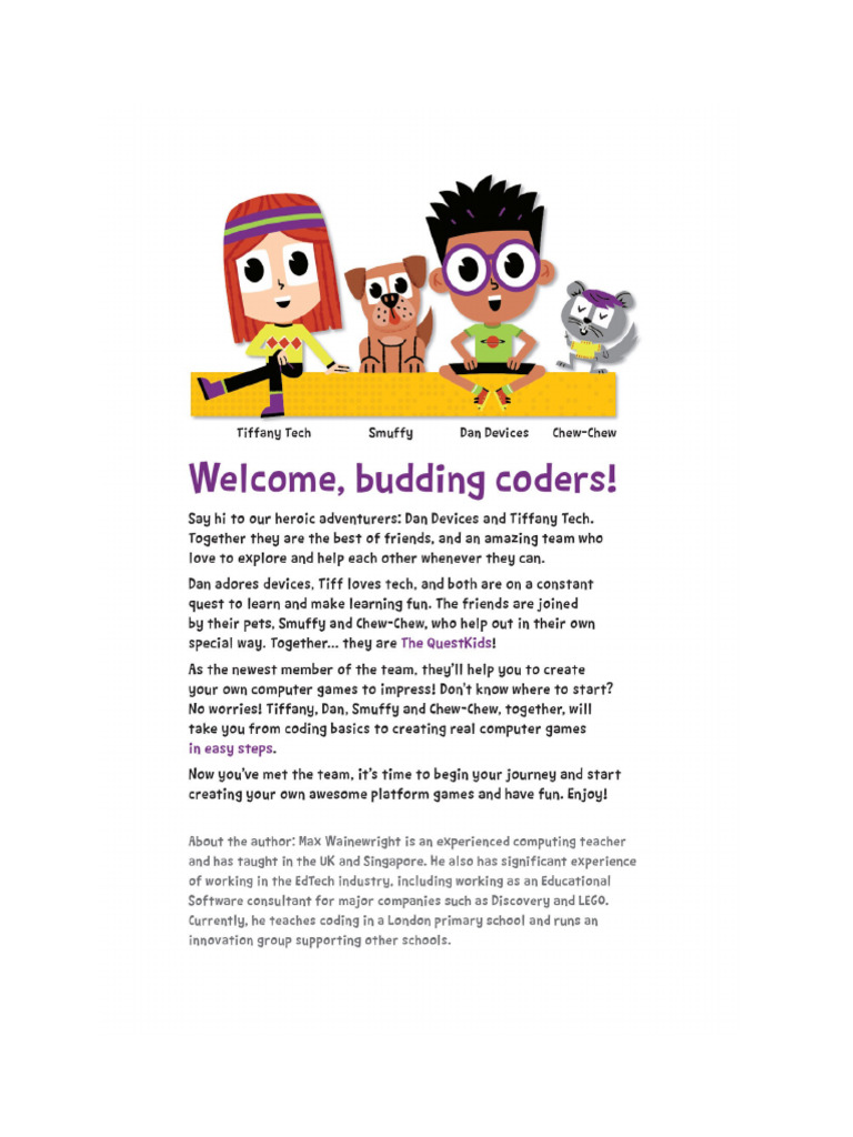 Coding With Scratch Create Awesome Platform Games A New Title in The Questkids Childrens Series ...