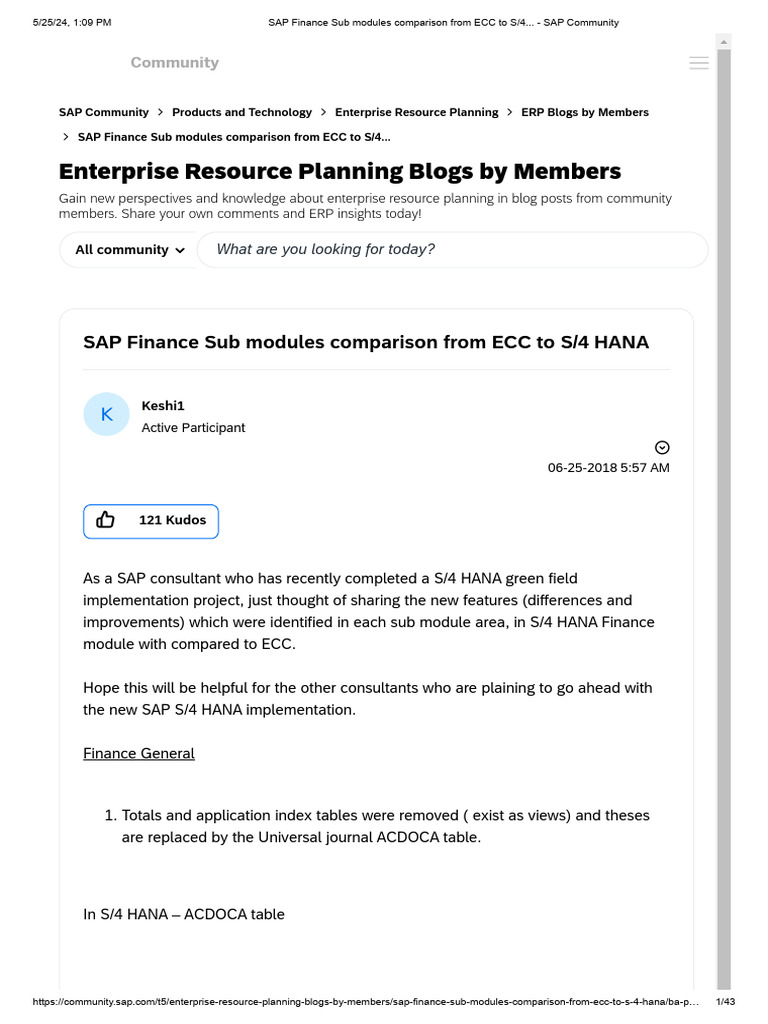 3 SAP S4HAN Vs SAP EC | PDF | Enterprise Resource Planning | Depreciation