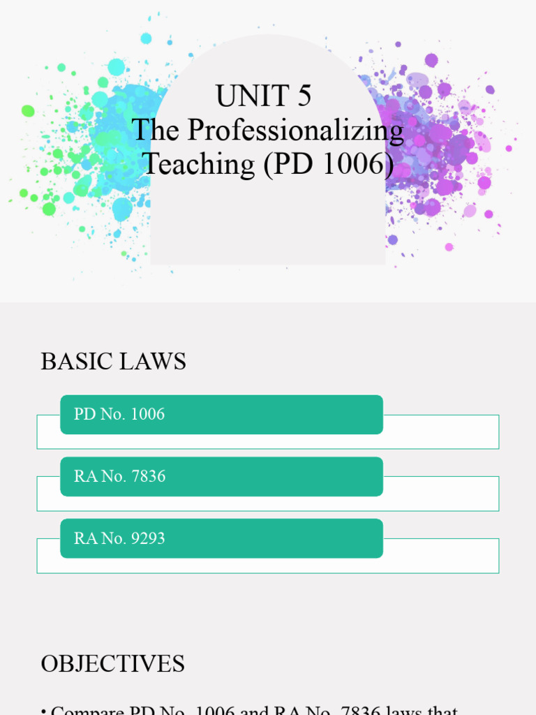 The Professionalizing Teaching PD 1006 | PDF | Teachers | Academic Degree