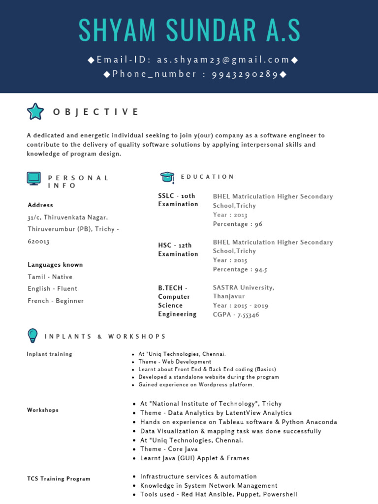 Shyam Sundar-AS | PDF | Computing | Computer Science