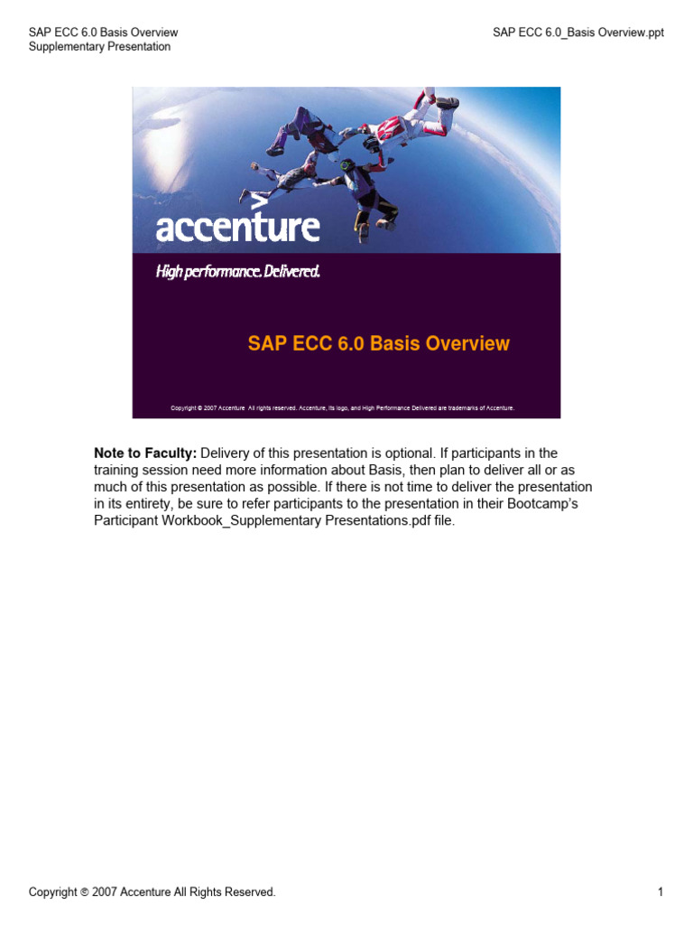 SAP ECC 6.0 - Basis Overview | PDF | Databases | Application Software