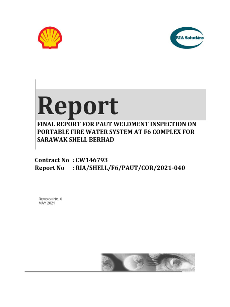 Paut Weld On Portable Fire Water System at F6 Report | PDF | Welding ...