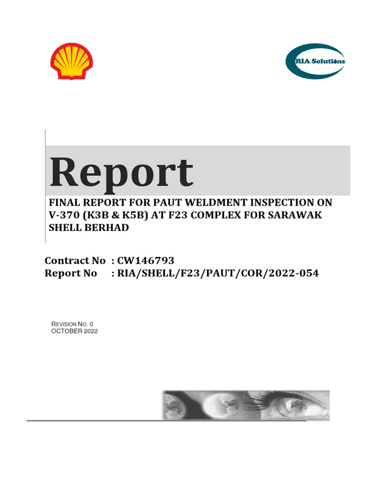 Final Report Paut Inspection On V-370 | PDF | Welding | Construction