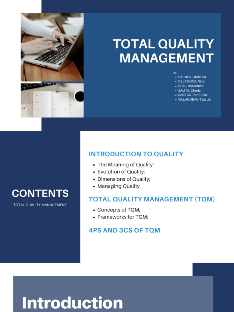 TQM Grp1May14 IntroQuality TQM 4Ps3Cs | PDF | Quality (Business) | Quality Management