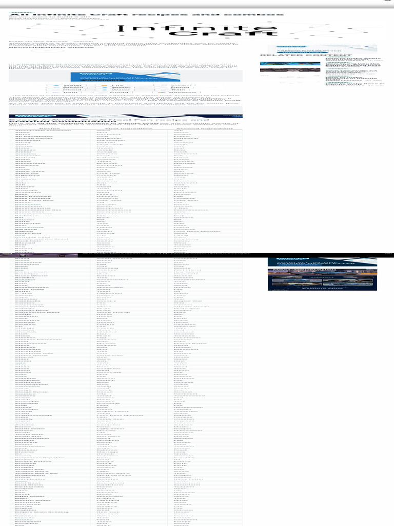All Infinite Craft Recipes and Combos - Dot Esports 5 | PDF