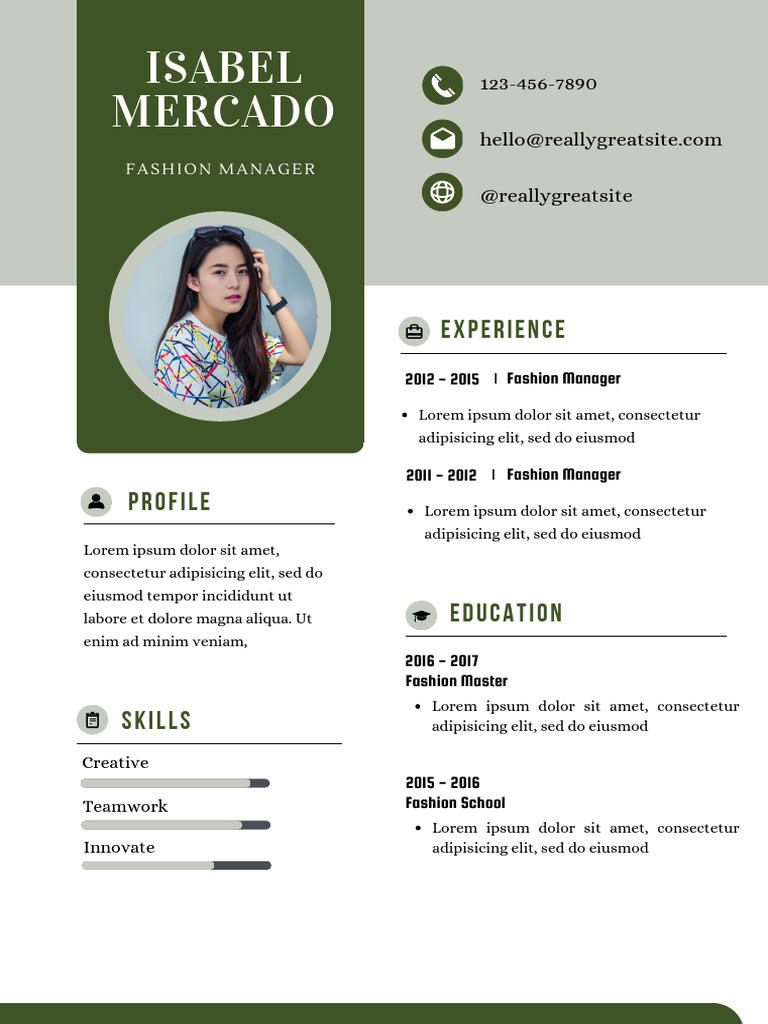 Fashion Manager Resume Overview | PDF | Business | Self-Improvement