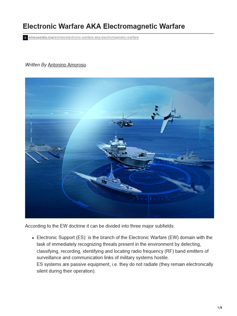Electronic Warfare AKA Electromagnetic Warfare | PDF | Electronics ... Electronic Warfare AKA Electromagnetic Warfare | PDF | Electronics ...