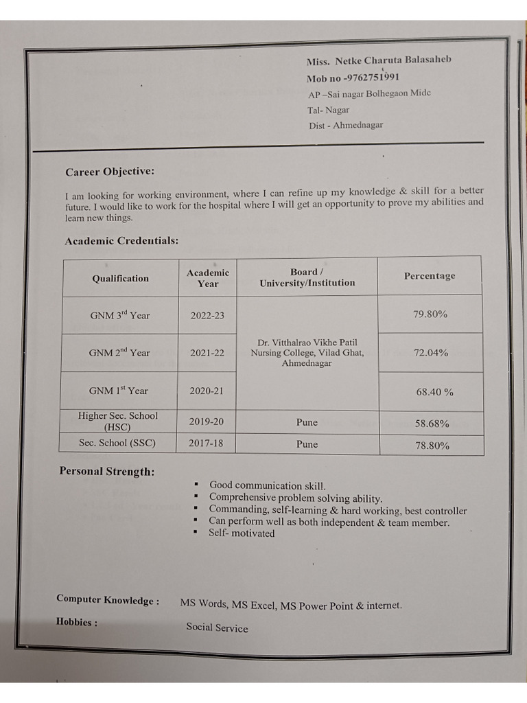 Charuta Resume | PDF