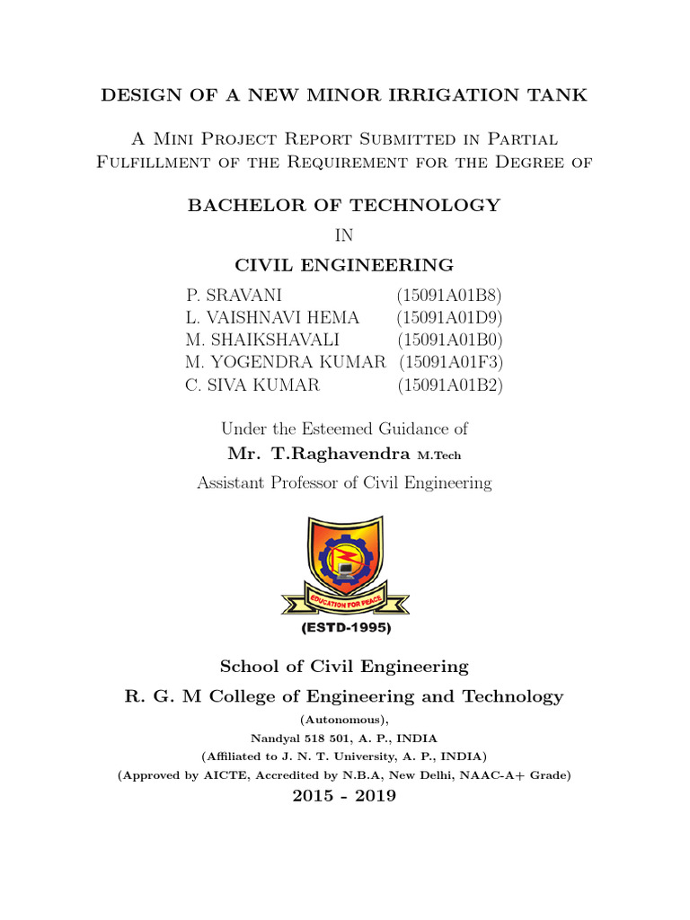New Minor Irrigation Tank Design | PDF | Esri | Arc Gis