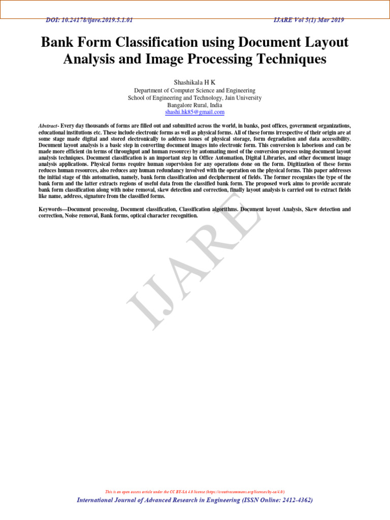 Bank Form Classification Using Document Layout | PDF | Data | Automation