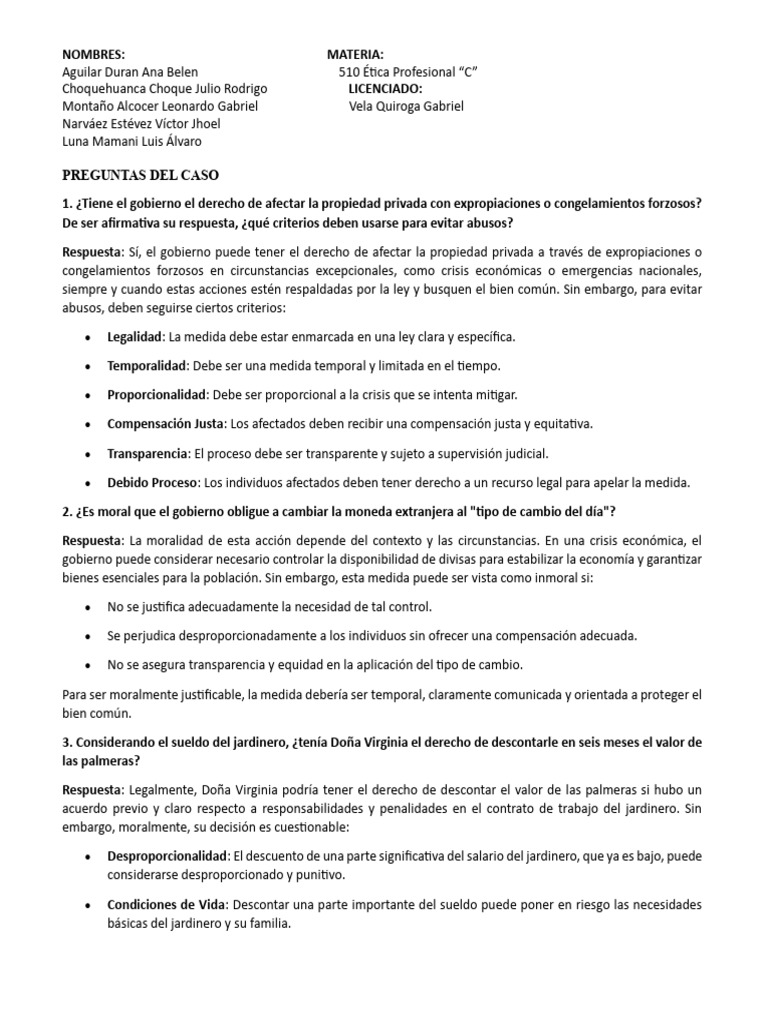 Caso 12 | PDF | Moralidad | Dominio eminente