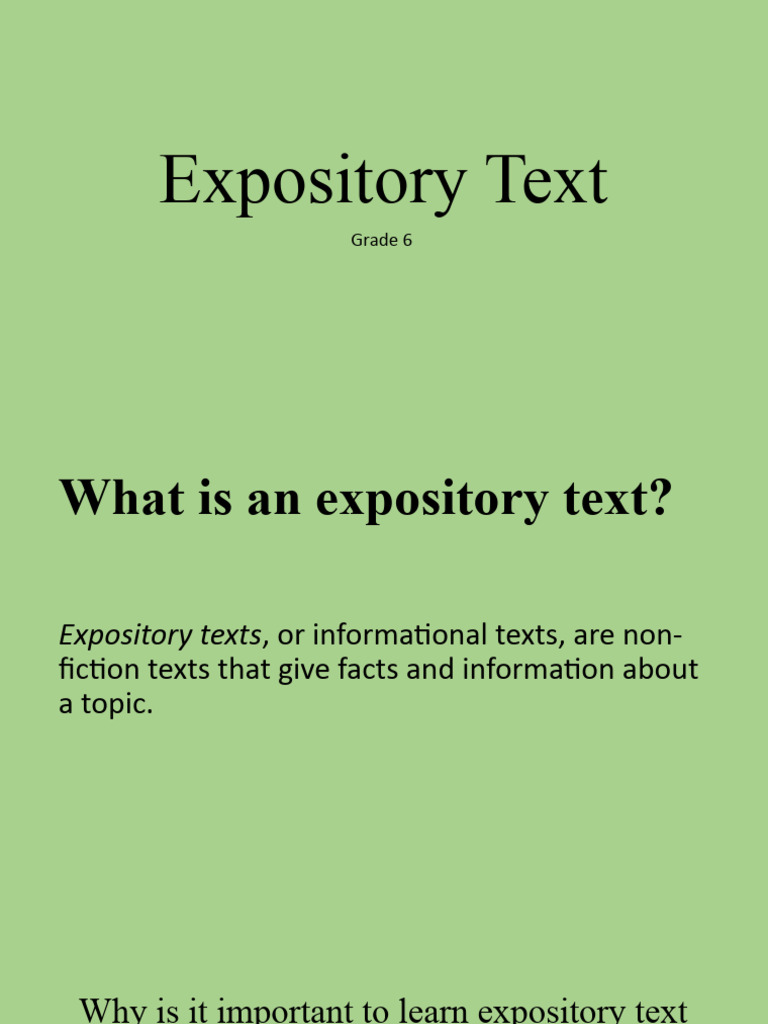 Understanding Expository Texts | PDF