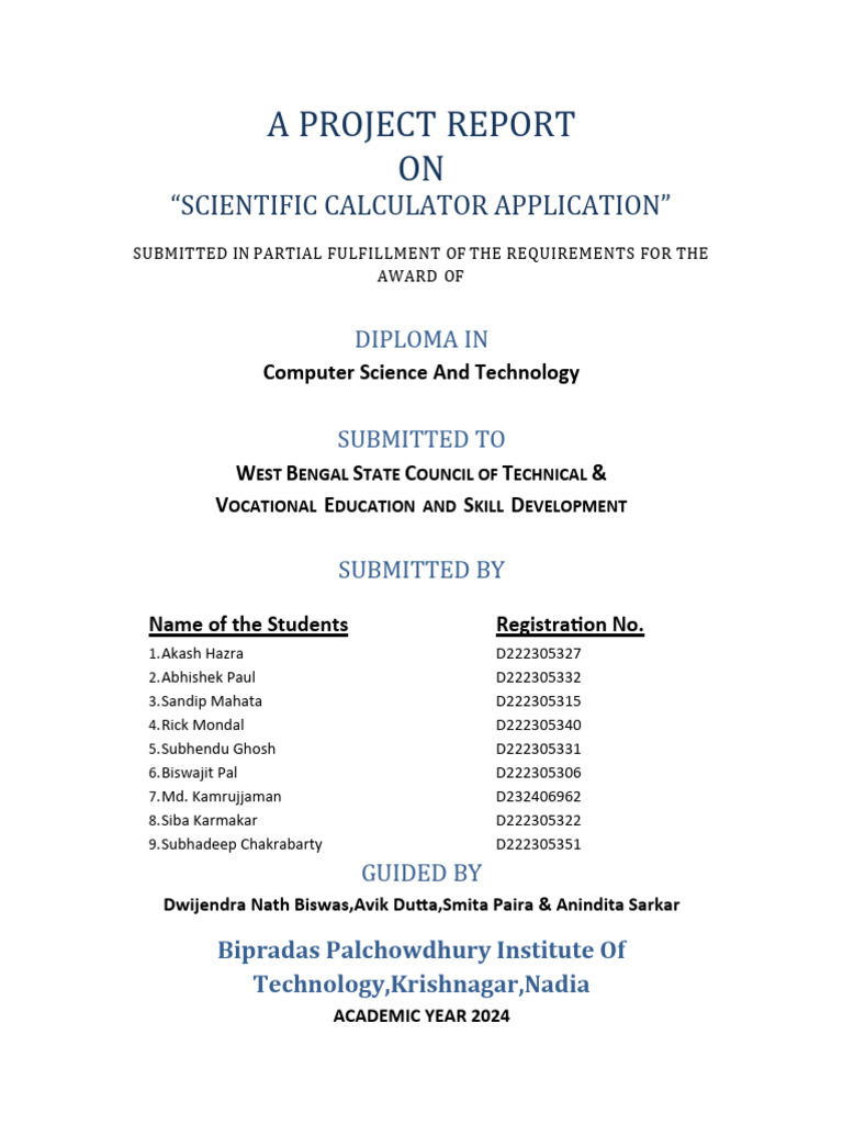 A PROJECT Calculator | PDF | Mobile App | Calculator