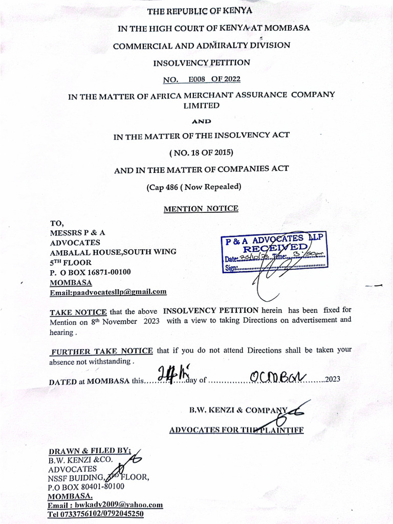 Mention Notice | PDF