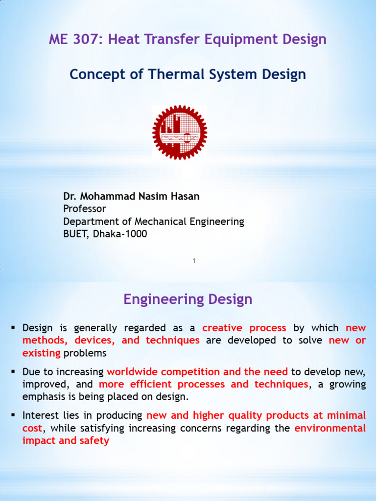 Class - Design of Heat Transfer Equipment-1 - 220225 - 153835 | PDF ...