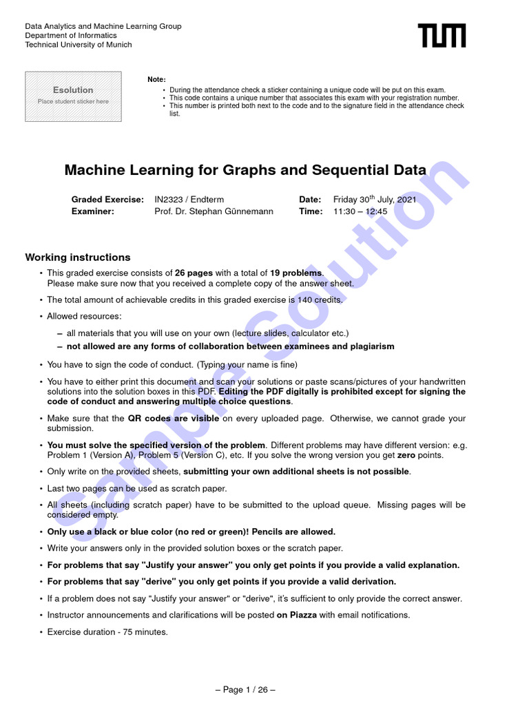 Mlgs 2021 Endterm Solution | PDF | Poisson Distribution | Teaching Mathematics