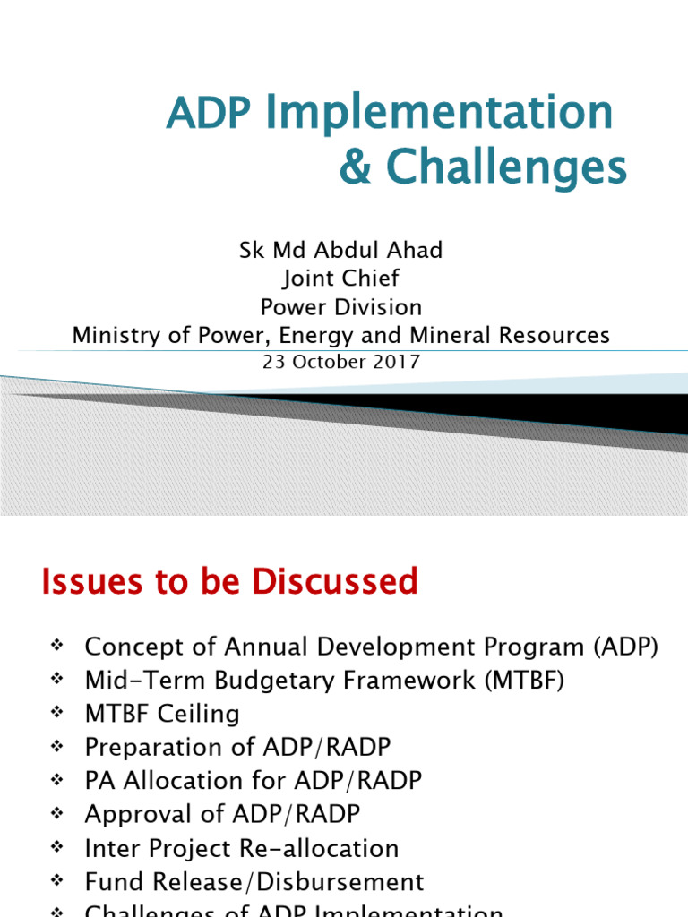Preparation of ADP Implementation & Challenges | PDF | Economies